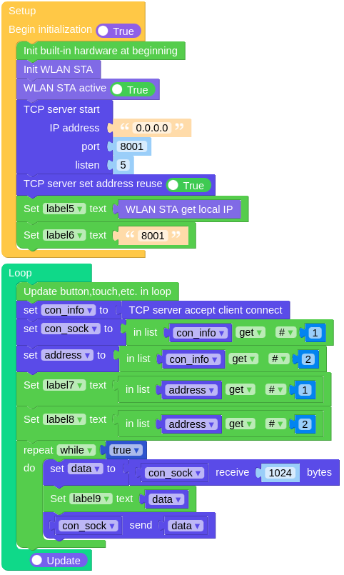 TCP Server — UIFlow2 Programming Guide master documentation