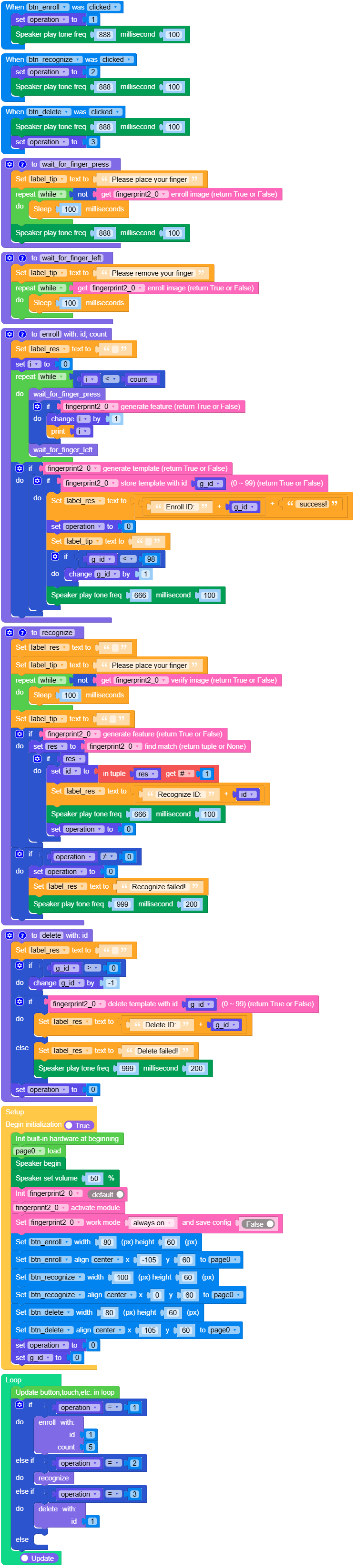 Fingerprint2 Unit — UIFlow2 Programming Guide master documentation